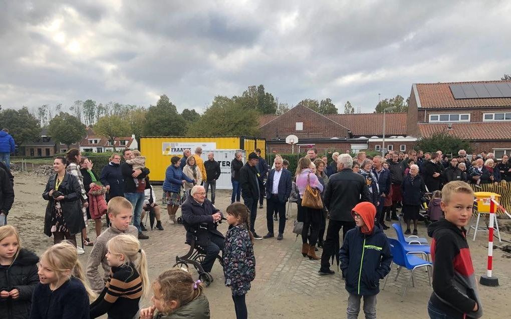 Nieuwbouw kerk gg Nieuwdorp gemarkeerd
