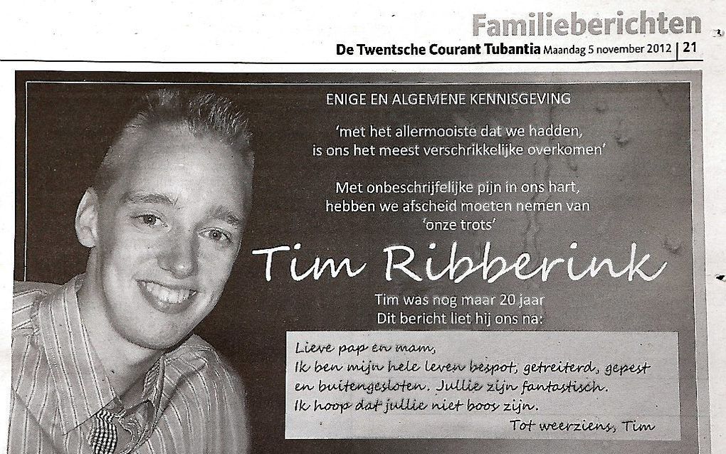 Ouders: Tim laatste jaren gepest via sociale media