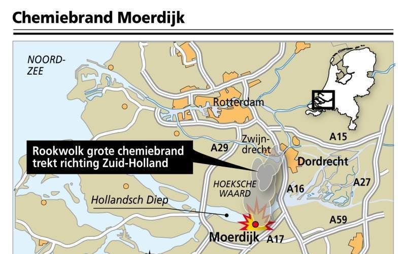 Grote brand bij chemisch bedrijf Moerdijk